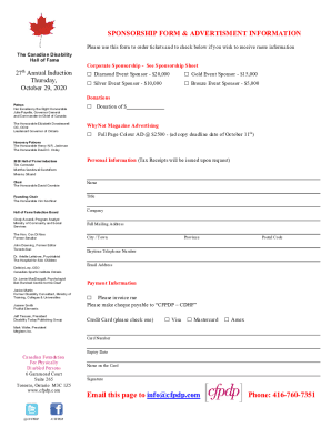 Fillable Online Sponsor Information Form TemplateJotFormFREE 6 ...