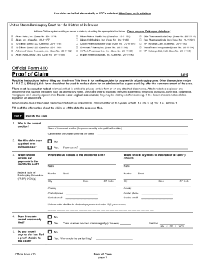 Fillable Online Akorn - Official 410 Form with 503b9 for Cases Filed ...