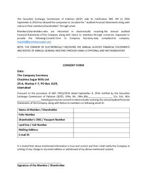 Fillable Online Shareholder Consent Form PQFTL Fax Email Print - pdfFiller