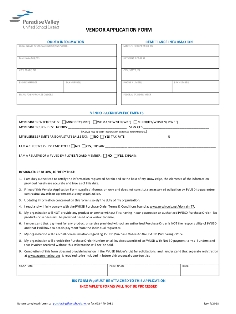 Fillable Online FREE 11+ Sample Vendor Application Forms in PDFMS Word ...