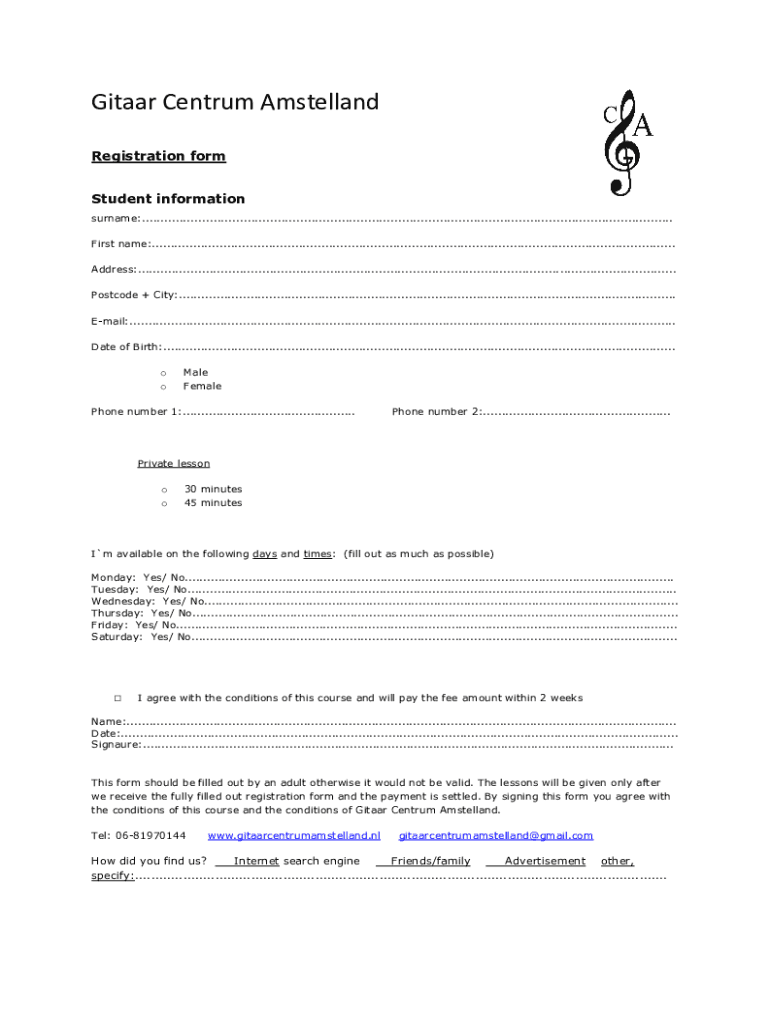 Fillable Online Information Guide Exchange Students - Amsterdam University ... Fax Email Print ...