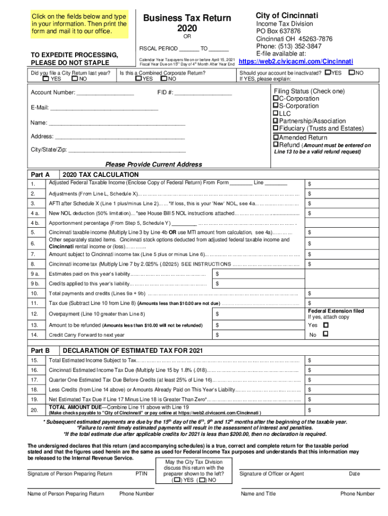 Fillable Online 2013 Non-Resident Refund Tax Return Packet - City Of ...
