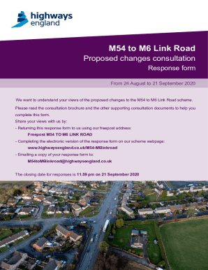 Fillable Online M54 to M6 Link Road TR010054 Statement of Community ...