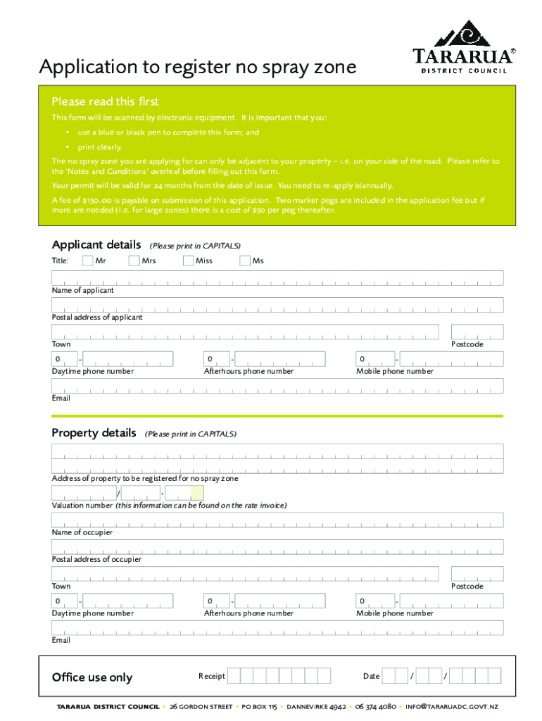 Fillable Online Form 8B Written approval for deemed ... - tararuadc ...