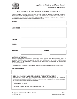 Fillable Online REQUEST FOR INFORMATION FORM (Page 1 of 2) Fax Email ...