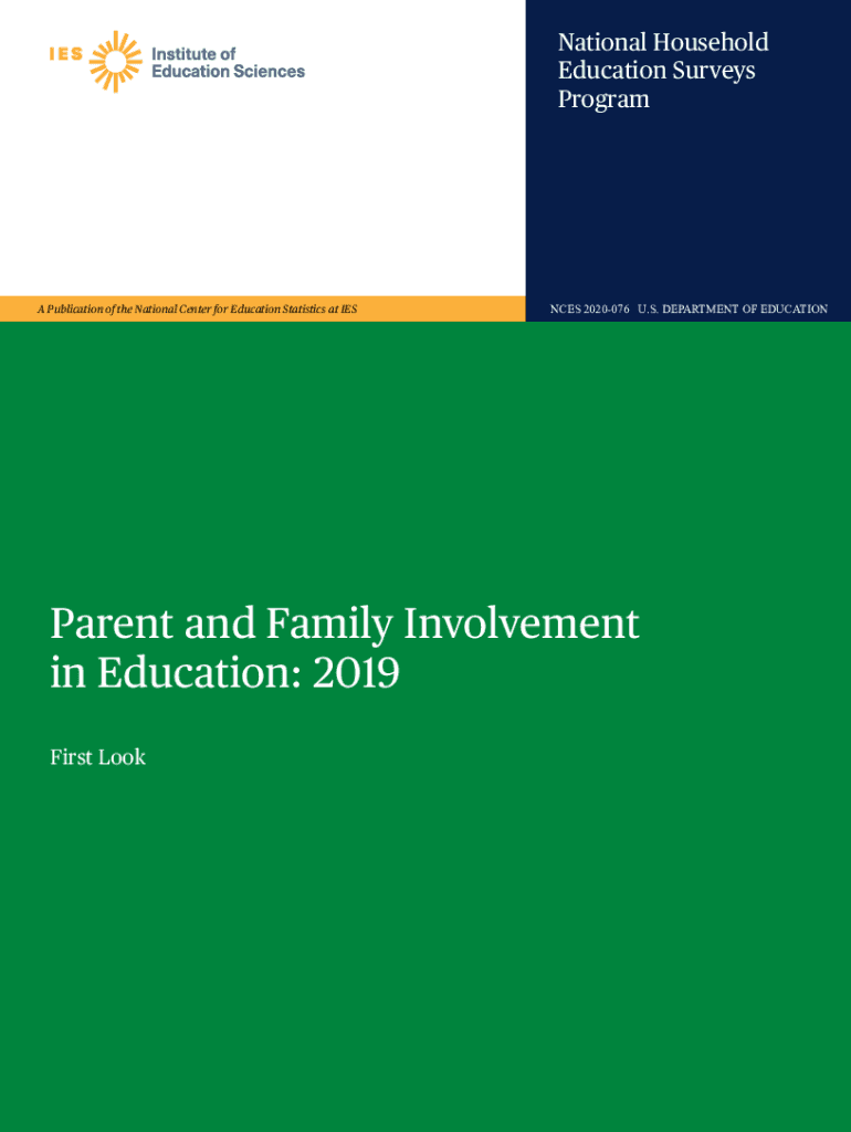 Fillable Online nces ed Parent and Family Involvement in Education. First-Look Report Fax Email ...