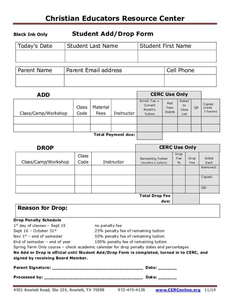 Fillable Online Christian Educators Resource Center Fax Email Print ...