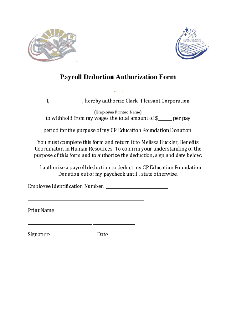 Fillable Online Payroll Deduction Authorization Form (1).docx Fax Email ...