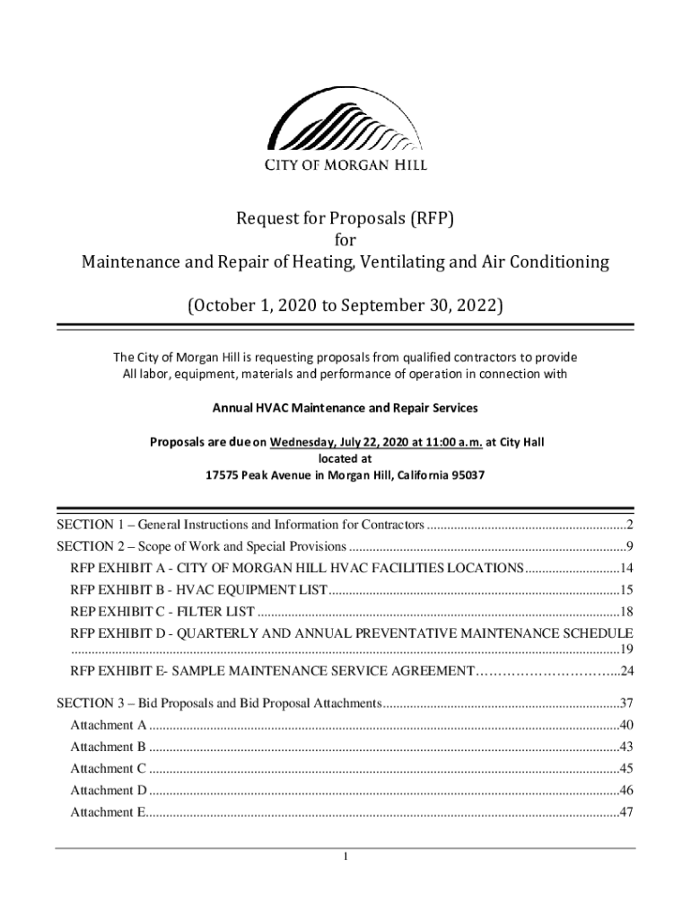 Fillable Online Request for Proposals (RFP) for Maintenance and Repair ...