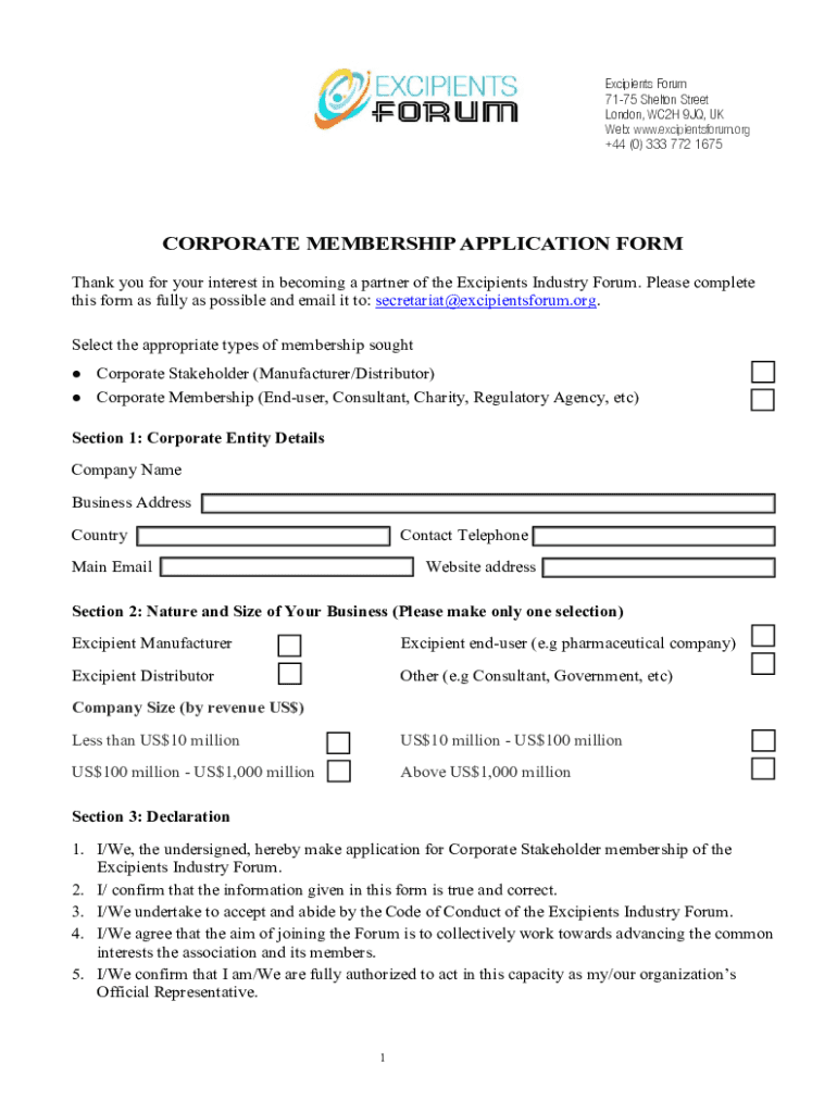 Fillable Online EF Membership Application Form Fax Email Print - pdfFiller