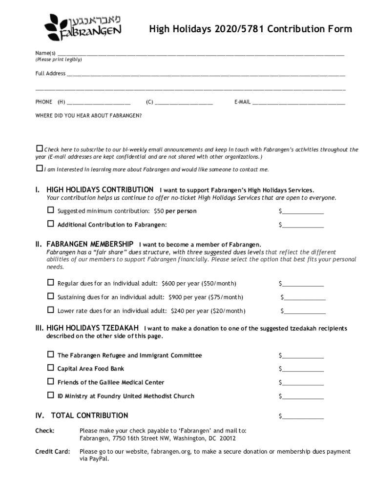 Fillable Online hh20-contribution form.2docx Fax Email Print - pdfFiller