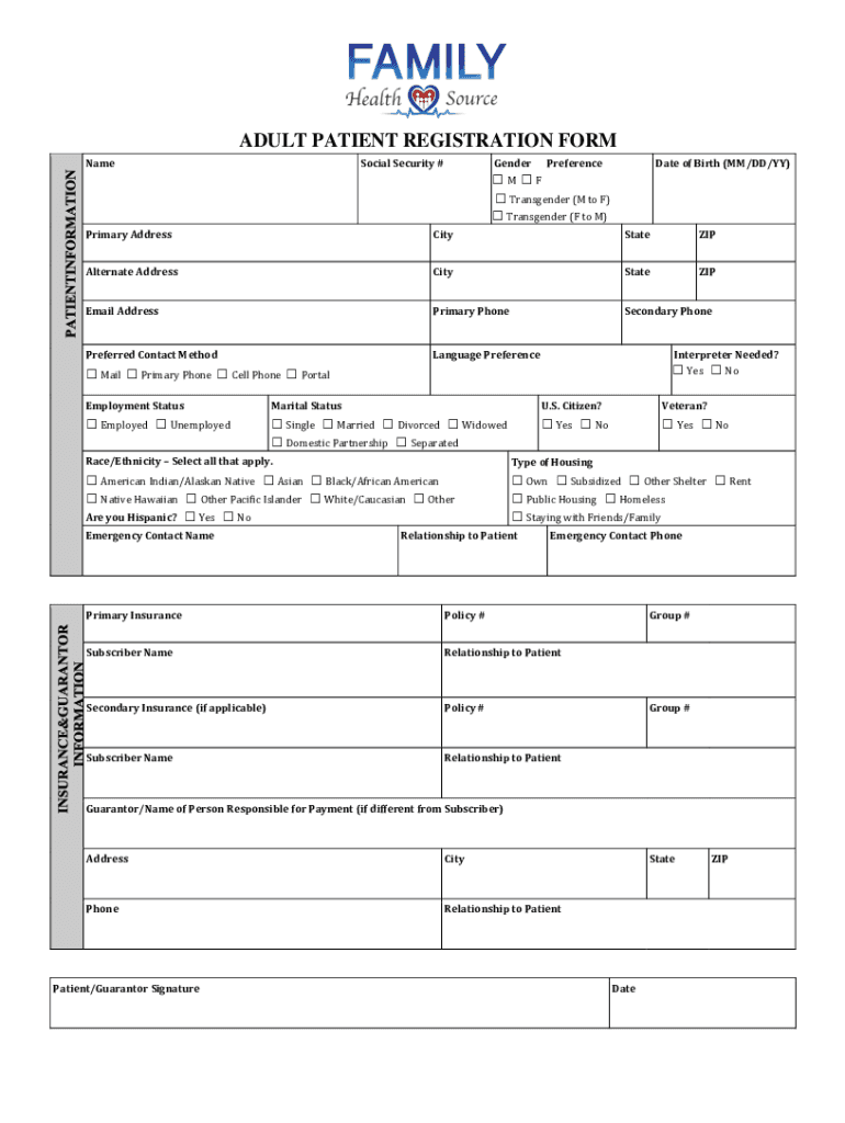 Fillable Online Forms - Primary Health Medical Group23+ Patient ...