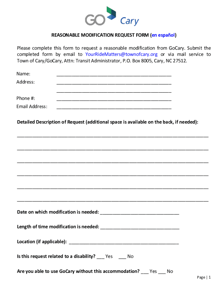 Fillable Online Modification Request Forms - Office of Procurement ...
