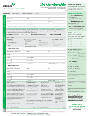 Fillable Online 2021 Girl Registration Form. Use this registration form ...