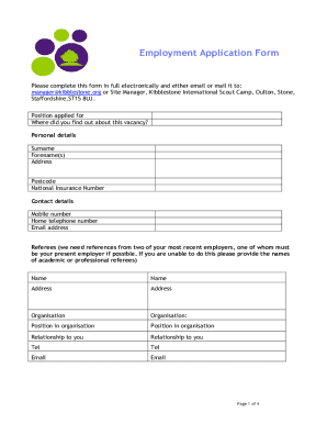 Fillable Online Hotel Job Application Form - Fill Out and Sign ...