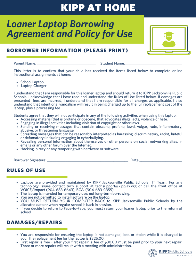 Fillable Online Loaner Laptop Agreement Fax Email Print - pdfFiller