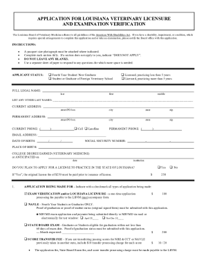 Fillable Online APPLICATION FOR LOUISIANA LICENSURE Fax Email Print ...