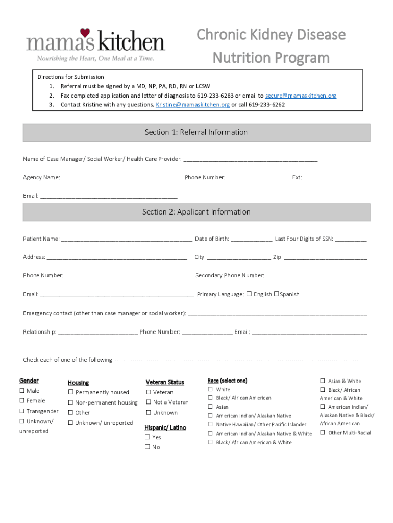 Fillable Online Chronic Kidney Disease Nutrition Management Training ...CLINICAL PRACTICE ...