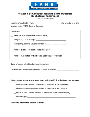 Fillable Online Procedure for Conducting Election of Officers of the Board ...How To Write a ...