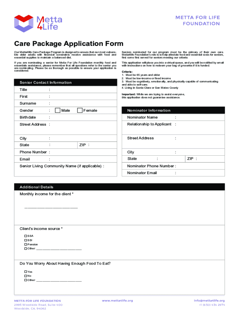 Fillable Online Home Care packages - Levels 1, 2, 3 and 4 Fax Email ...