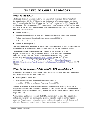 Fillable Online The EFC Formula, 2016-2017. This guide provides ...