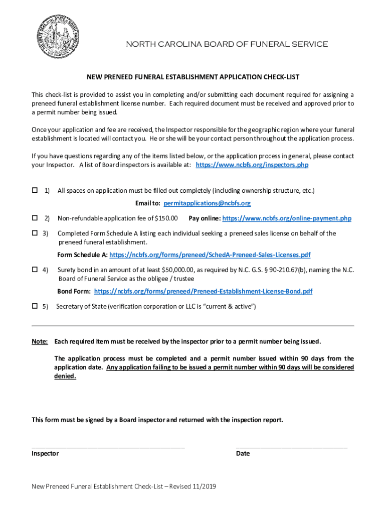 Fillable Online Licensee Look-up - North Carolina Board of Funeral ...