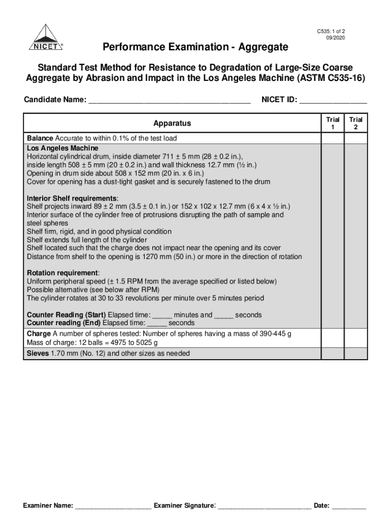 Fillable Online Aggregates for Concrete as per American Standards ...