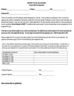 Fillable Online FLEXIBLE WORK HOURS POLICY GUIDELINESFLEXIBLE WORK ...