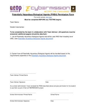 Fillable Online Potentially Hazardous Biological Agents (PHBA ...