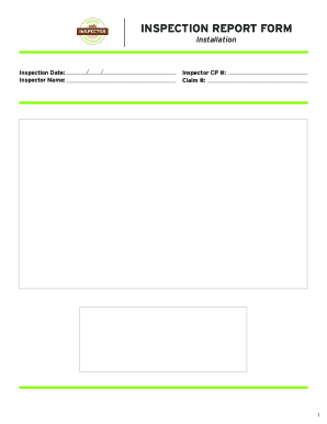 Fillable Online INSPECTION REPORT FORM - NWFA Fax Email Print - pdfFiller