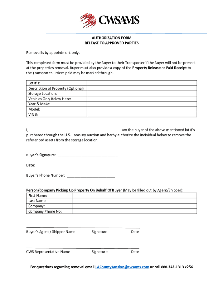 Fillable Online FREE 15+ Sample Release Authorization Forms in PDFMS ...