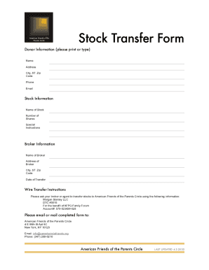 Fillable Online FREE 10+ Sample Stock Transfer Forms in PDFWordStock ...