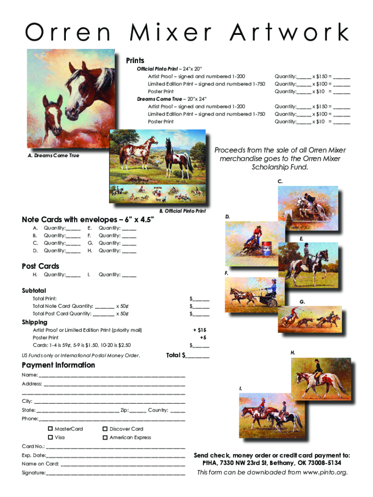 Fillable Online 110 Orren Mixer art ideasquarter horse, horse art ...