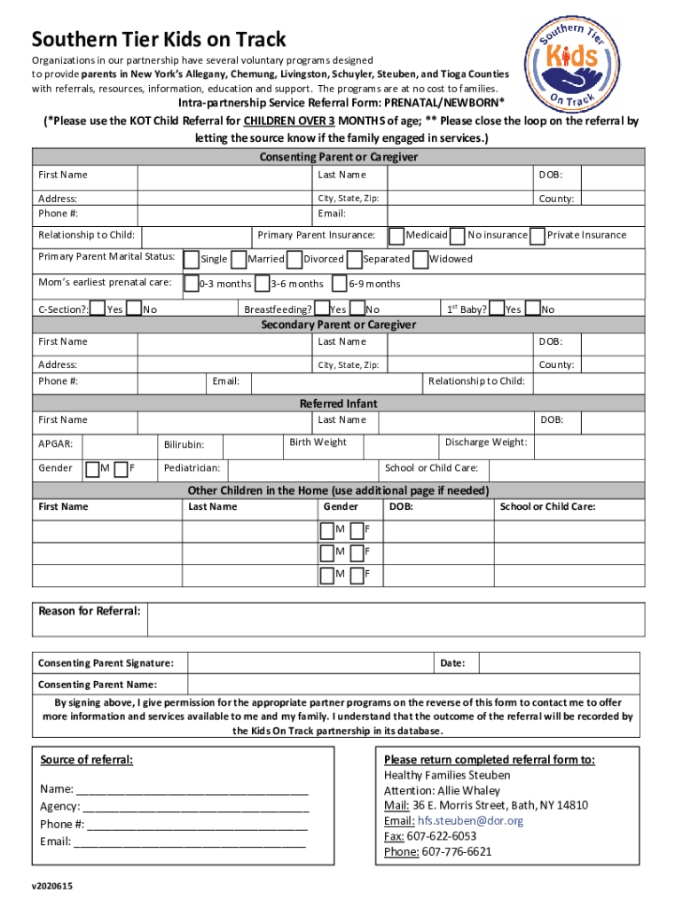 Fillable Online Programs for Children and Families - Rural Services ... Fax Email Print - pdfFiller