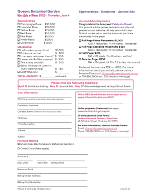 Fillable Online Pat Shanley: Rose Gala Award Fax Email Print - pdfFiller