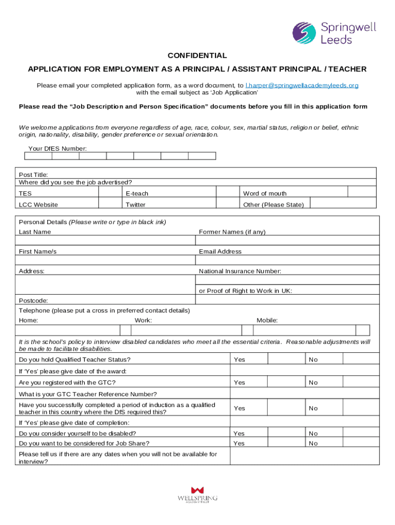 How to tackle the Assistant Principal application Doc Template | pdfFiller