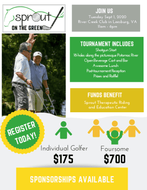 Fillable Online Revised 2020 Sprout of the Green - Sponsorship Packet ...