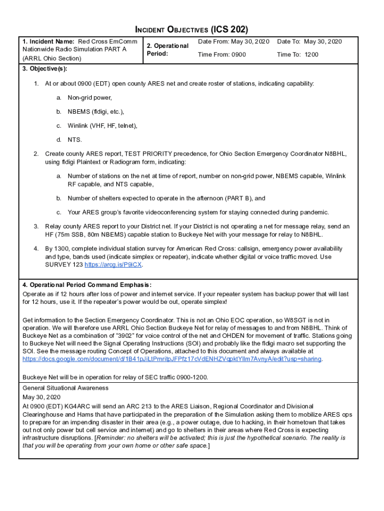 Fillable Online Incident Name: Red Cross EmComm Fax Email Print - pdfFiller