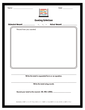 Fillable Online Counting Collections Form Final Fax Email Print - pdfFiller