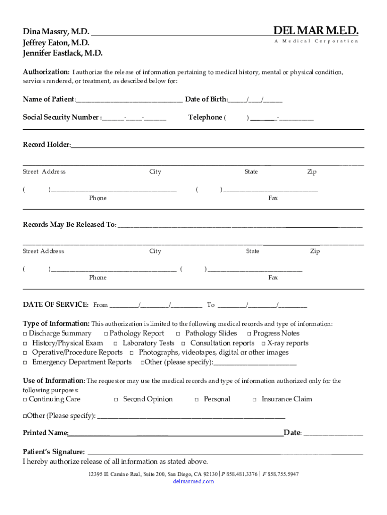 Fillable Online Dina Massry, M Fax Email Print - pdfFiller