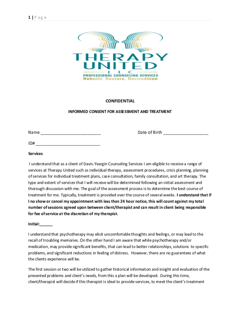 Fillable Online Psychotherapy Informed Consent Form Template JotForm ...