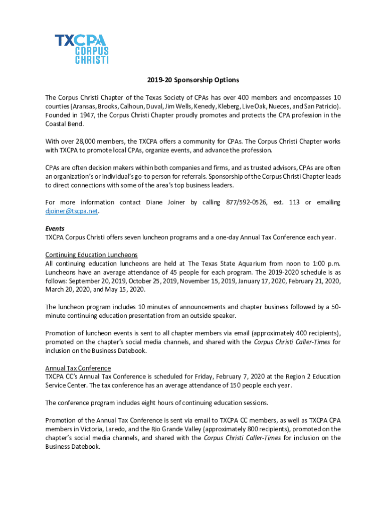 Fillable Online TXCPA - Texas Society of CPAs added a... - TXCPA ...