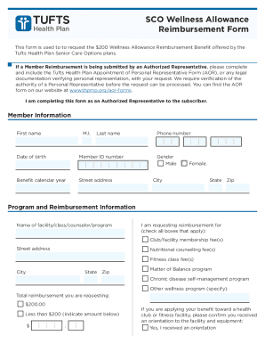 Fillable Online Tufts Health Plan Senior Care Options Wellness ...