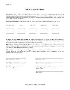 Fillable Online How To Use A Partial Payment Agreement (Sample Form ...