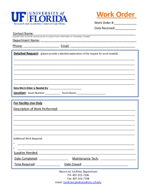 Fillable Online Microsoft PowerPoint - Work Order Request Form.pptx Fax Email Print - pdfFiller