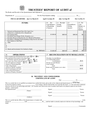 Fillable Online Vfw Audit Form - Fill Online, Printable, Fillable ...