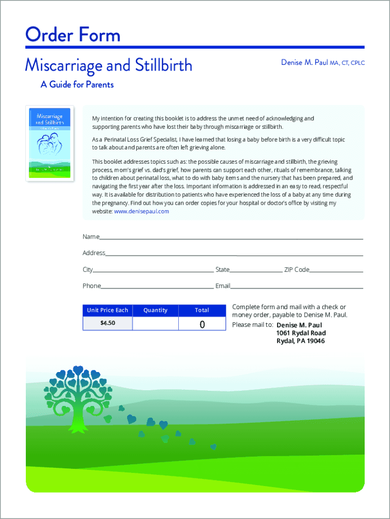 Fillable Online Proof Of Miscarriage Form - Fill Out and Sign Printable ...