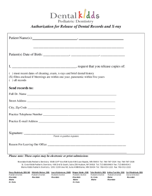 Fillable Online Authorization to Release Records/X-Rays Fax Email Print - pdfFiller