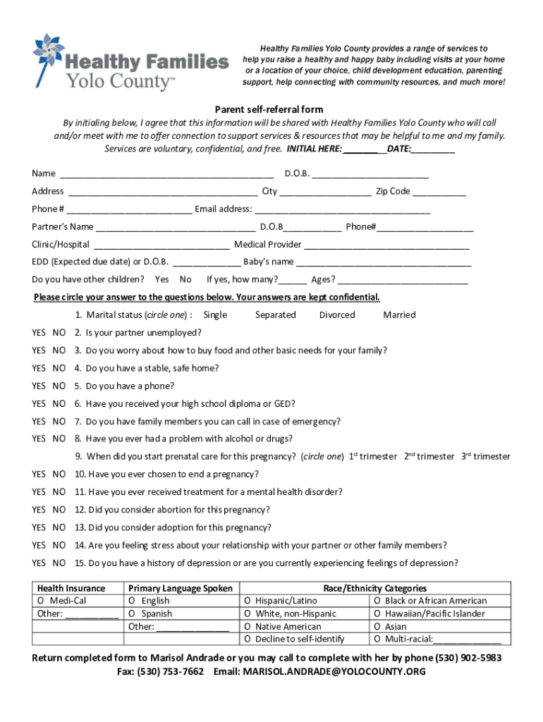 Fillable Online Healthy Families Yolo County/Step by Step - Yolo County ...