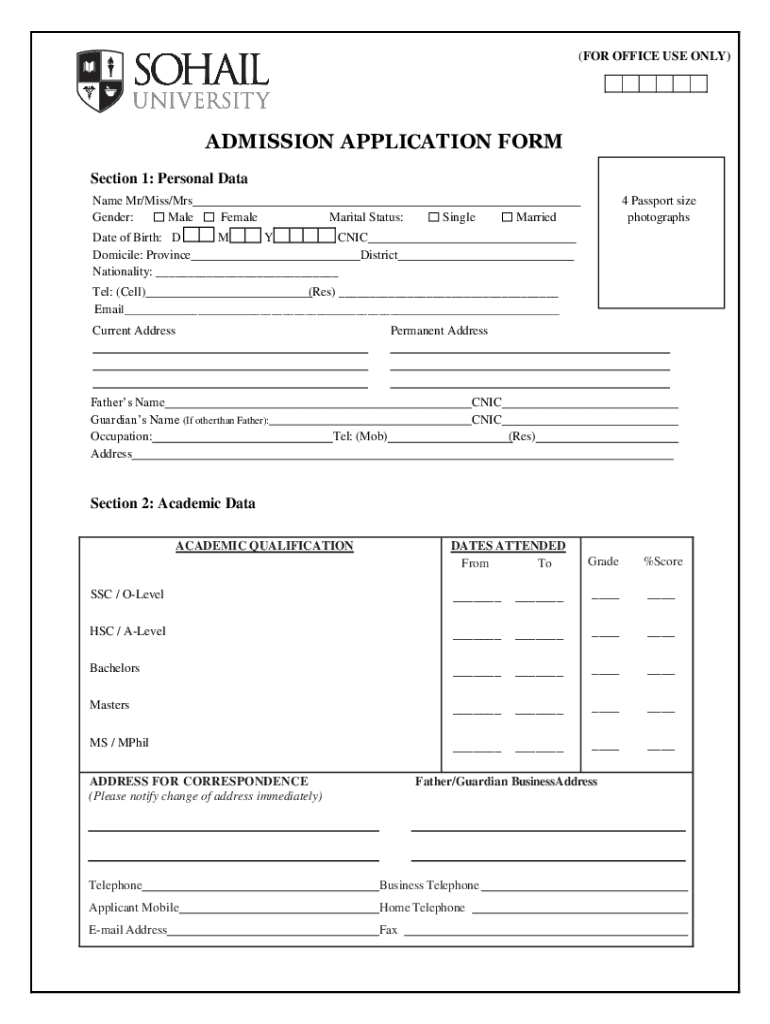 Fillable Online Admission-Application-Form-Fall-20-1.pdf - ADMISSION ... Fax Email Print - pdfFiller